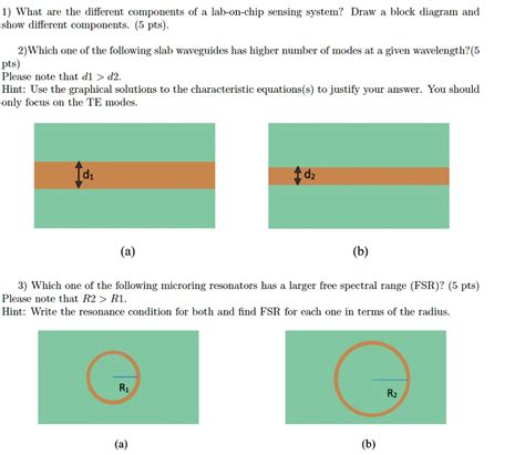 Solved 1 What Are The Different Components Of A Lab On Chip Sensing System Draw A Block