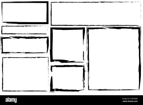 Various Frames Icon Hand Drawn Borders Illustration Simple Graphic Shapes Vector Design Stock