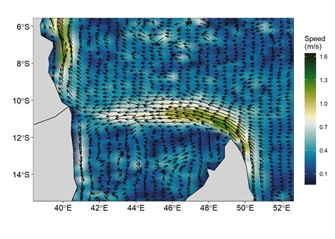 Plotting Streamlines Of Surface Current With Ggplot2 And MetR Package