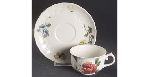 Bouquet Flat Cup And Saucer Set By Villeroy And Boch Replacements Ltd