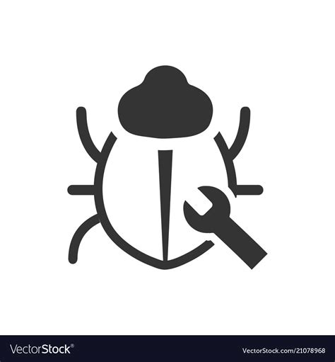 Bug Fixing Icon Royalty Free Vector Image Vectorstock