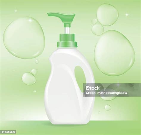 접시 세척 비누 광고 라벨 디자인으로 현실적인 플라스틱 식기 세척 포장 깨끗한 접시와 물이 튀는 액체 세척 비누 3d 벡터 일러스트 레이 션 상자에 대한 스톡 벡터 아트 및