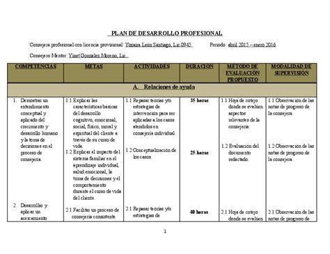 Doc Plan De Desarrollo Profesional