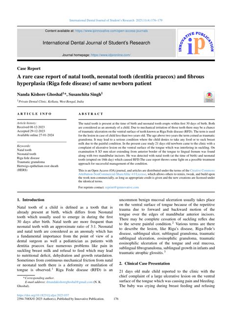 Pdf A Rare Case Report Of Natal Tooth Neonatal Tooth Dentitia