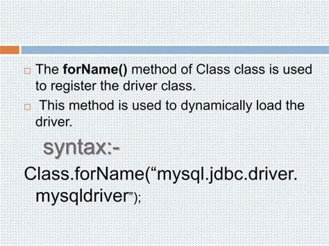 Creating Jdbc Connection Pptx