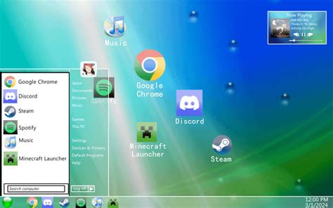 Incredibly Rough Mockup For A Linux Based Os With Modern Pc Capabilities But Has A Frutiger Aero