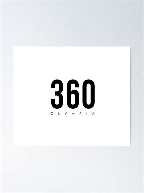 Olympia Wa 360 Area Code Poster By Cartocreative Redbubble