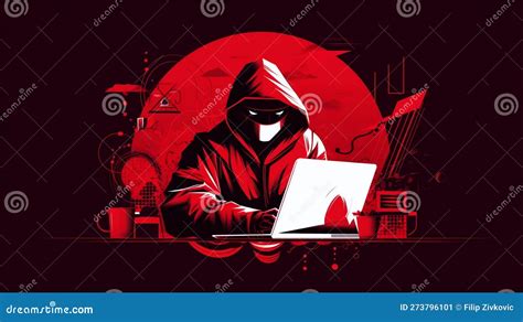 Illicit Hacker Cyber Crime Cyber Security Generative Ai Stock Illustration Illustration Of