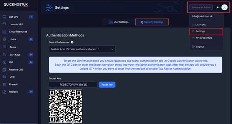 How To Enable Two Factor Authentication 2fa Cloud Vps Knowledge Base