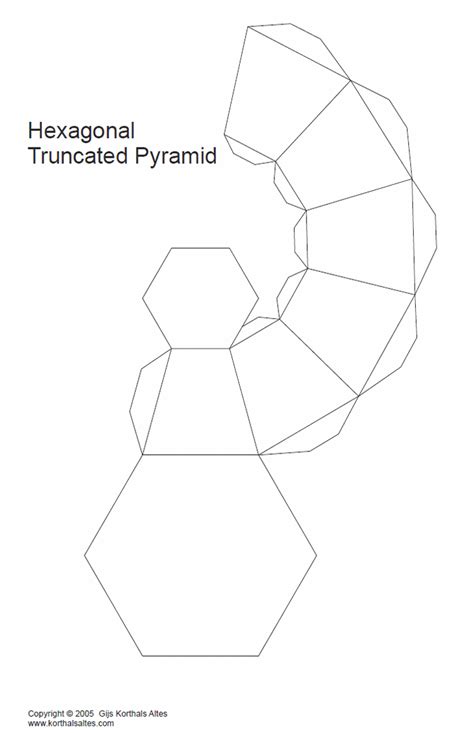 Hexagonal Pyramid Template