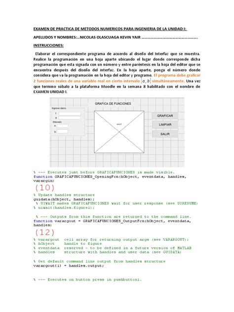 Examen Unidad I Metodos Numericos Pdf Computing Computer Programming