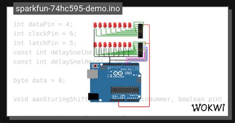 Sparkfun 74hc595 O Copy Wokwi Esp32 Stm32 Arduino Simulator