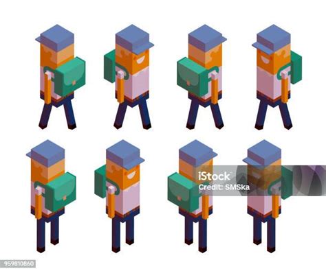 아이소메트릭 학생 인물 형상 스타일 3d 벡터의 집합을 학교에 다시 사람들에 대한 스톡 벡터 아트 및 기타 이미지 사람들 3차원 형태 9월 Istock
