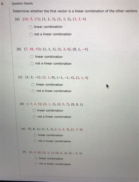 Solved Question Details Determine Whether The First Chegg