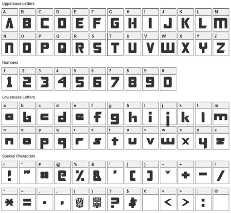 Transformers Font Download Fonts4Free