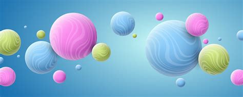 화려한 물결 모양의 줄무늬 패턴이 있는 스타일리시한 다이내믹한 3d 버블 당신의 덮개를 위한 파란 배경에 비행 구체 벡터 그림입니다 0명에 대한 스톡 벡터 아트 및 기타