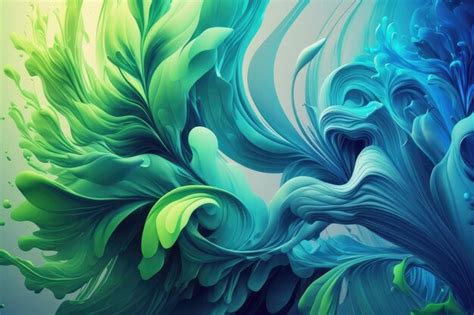 Premium Ai Image Background With Wonderful Green And Blue Hues That Is Abstract Generative Ai
