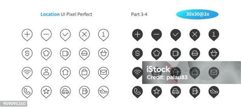 위치 Ui 픽셀 완벽 한 잘 만들어진 벡터 얇은 선 및 고체 아이콘 30 2 그리드 웹 그래픽 및 애플 리 케이 션에 대 한 X 최소한의 간단한 그림 부 34 검색에 대한