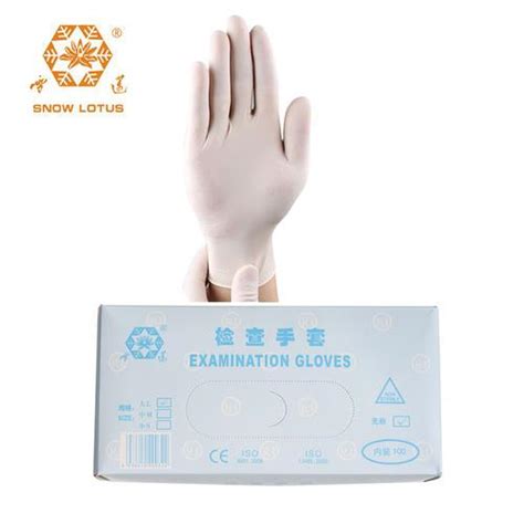 瑞京乳胶手套 雪莲乳胶手套 一次性使用橡胶检查手套 实验室乳胶手套 大号 中号 小号
