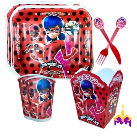 خرید و قیمت تم تولد دختر کفشدوزکی ست کامل 10 نفره کل 50 عددی از غرفه زیورآلات ،ساعت ،عینک و