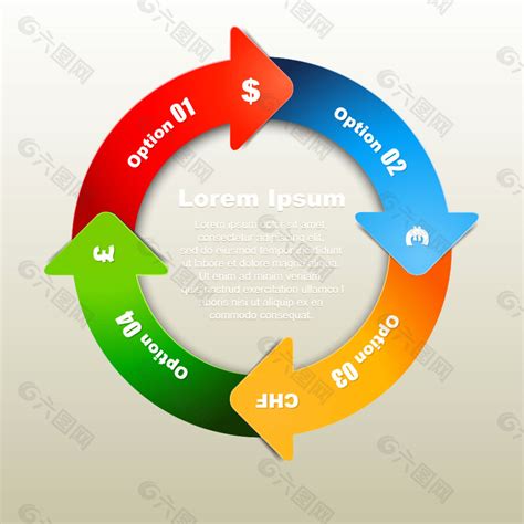 彩色圆形循环图设计元素素材免费下载 图片编号 5998193 六图网