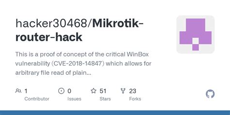 Github Hacker30468mikrotik Router Hack This Is A Proof Of Concept Of The Critical Winbox