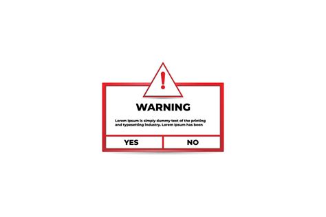 Modern Warning Pop Up With Flat Design Illustration 21162084 Vector Art At Vecteezy