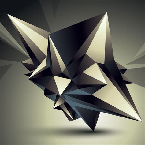 Premium Vector Spatial Vector Monochrome Digital Object Isolated 3d Technology Figure With