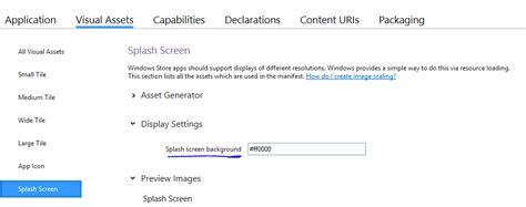 c color splash screen uwp app stack overflow