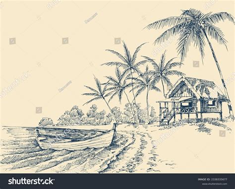 Beach Illustration Sketch