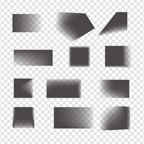 Premium Vector Realistic Square And Rectangle Shadow Collection