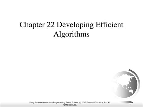 Ppt Chapter 22 Developing Efficient Algorithms Powerpoint