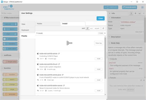 Stm32cubemonitorhow To Add External Nodes In The Palette Stm32mcu