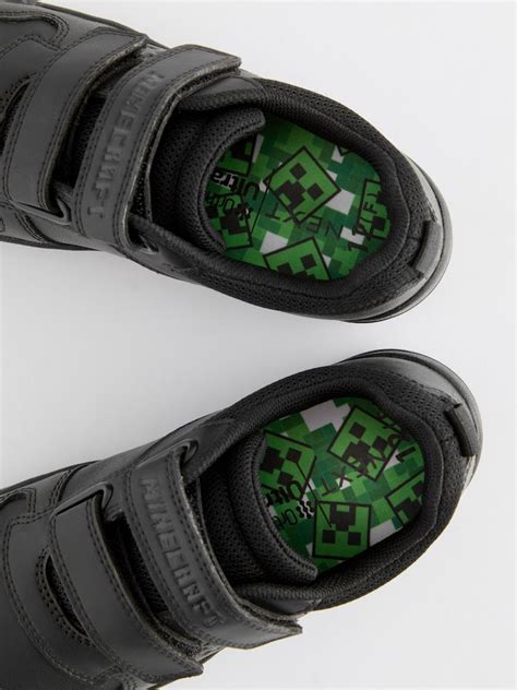 Buy Black Minecraft Elastic Lace School Shoes From Next Ireland