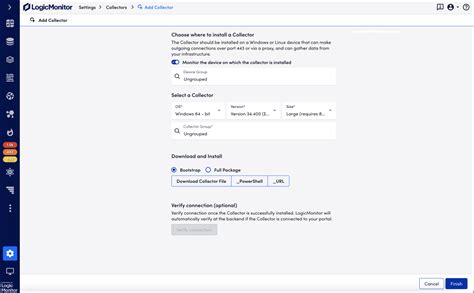 Adding Collector Logicmonitor