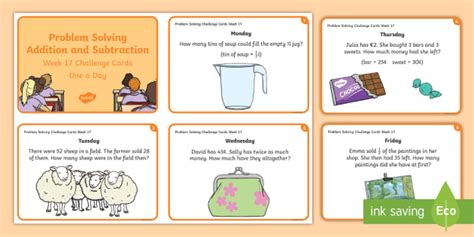 Week 17 Problem Solving Challenge Cards