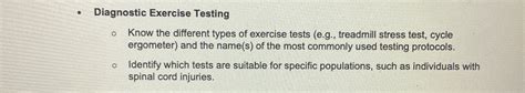 High Quality Solution Diagnostic Exercise Testingknow The Different
