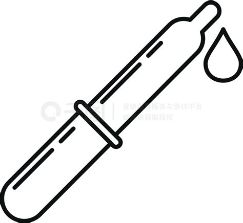 滴管免抠元素 一张注射器的黑白图画针头在它的末端中间有一个滴管 模板免费下载 eps格式 1500像素 编号38308821 千图网