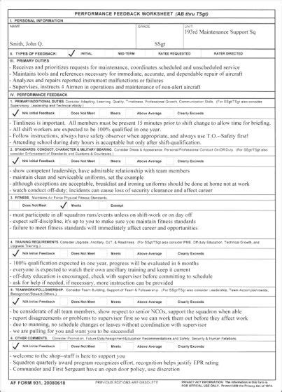 Performance Appraisal Performance Appraisal Bullet Examples
