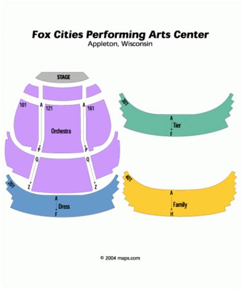 Fox Cities Pac Seating Chart Pe