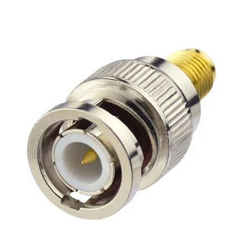 Brass BNC Male to SMA Female Adapter, SMA Female to BNC Male Type ...