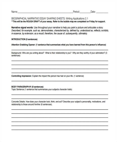 Biographical Sketch Example For Scholarship Great Professionally Designed Templates