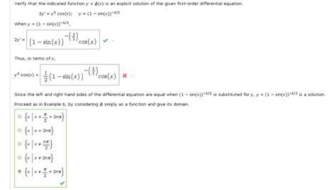 solved verify that the indicated function y phi x is an