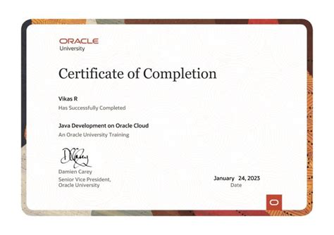 vikas ravi on linkedin java development on oracle cloud completion certificate