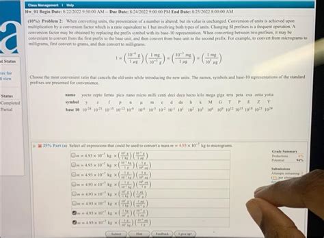 10 problem 2 when converting units the