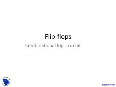 flip flops computer science lecture slides docsity