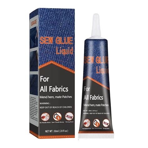Tkrady 50ml Fabric Glue Fabric Glue Permanent Clear Washable For