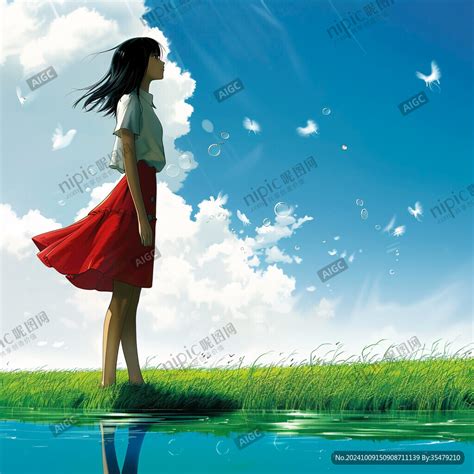 Ai创作图女孩风景画 梦幻风景女孩 放飞梦想女孩 蓝天白云小女孩风车 女孩眺望素材 少女与海鸥 湖边少女背影 蒲公英的约定女孩图 青春背景梦的翅膀 手绘校园青春少女封面 少女和鸽子插画 仰望