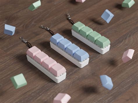 4 Key Fidget Stick Keychain Strudel3d