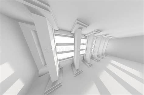Modern Architectural Interior With Abstract Light And Shadow Patterns